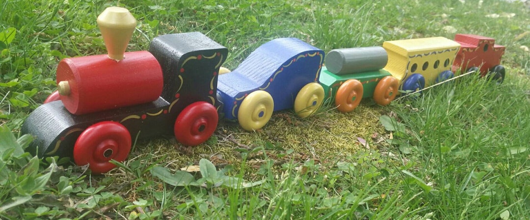 Wooden Magnet Train - Etsy