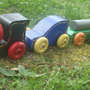 Wooden Magnet Train - Etsy