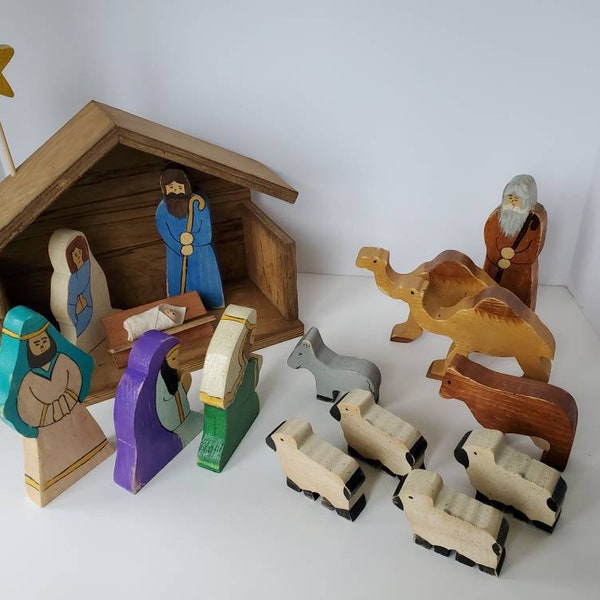 Wooden Nativity Set Toys - Etsy