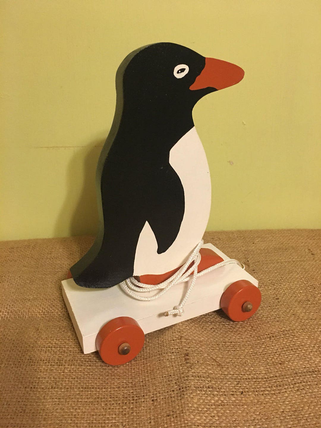 Penguin Pull Toy - Etsy