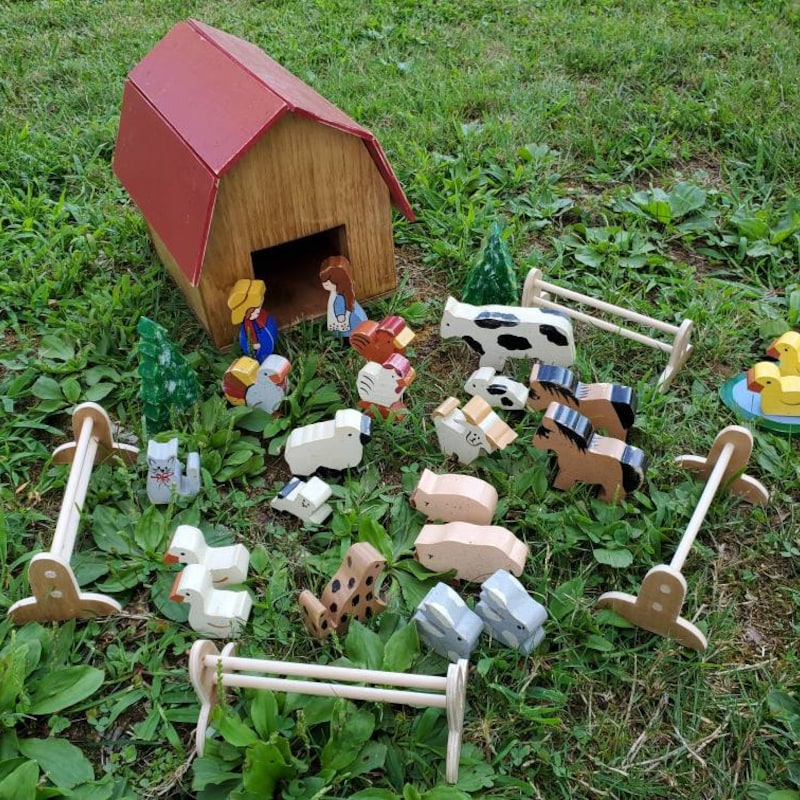 Wooden Farm Toys - Etsy