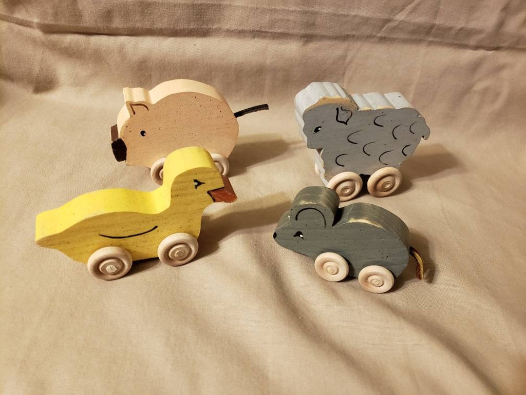 Animal on Wheels Set of 4 - Etsy