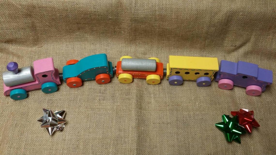 Wooden Magnet Train - Etsy