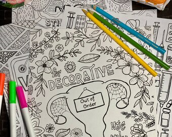 Fertility Coloring Pages - Etsy