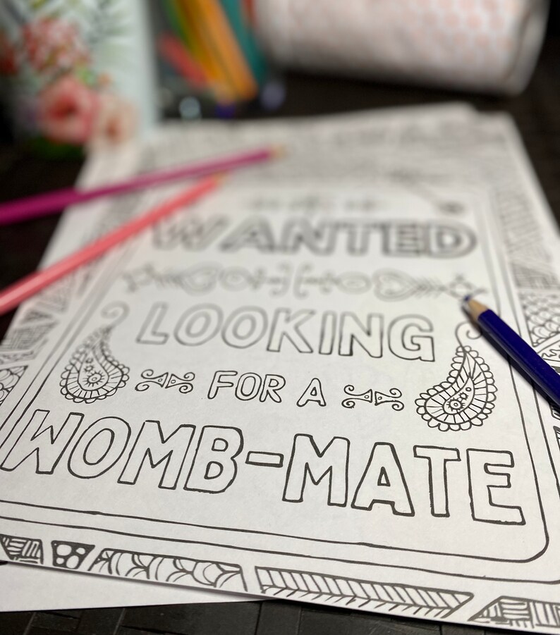 Fertility Frustrations Printable Adult Coloring Book Page | Etsy