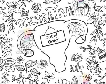 Fertility Frustrations Printable Adult Coloring Book Page | Etsy