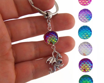 Dragon Keyring Choice of Gem Dragon Keychain Dragon Car | Etsy