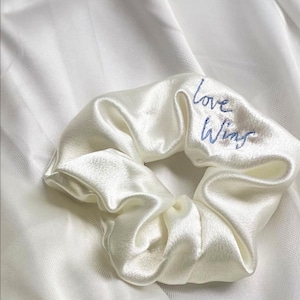 PERSONALISED BRIDAL SCRUCHIE //bridal Gift // Bridal Satin Scrunchies ...