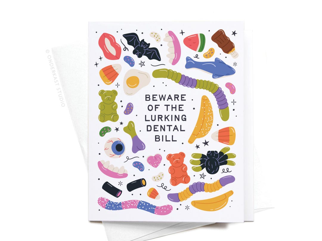 Beware of the Lurking Dental Bill Greeting Card – GRT0507 - Etsy