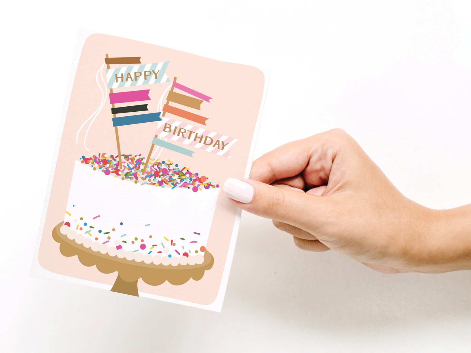Happy Birthday Sprinkle Cake Greeting Card GRT0121 - Etsy