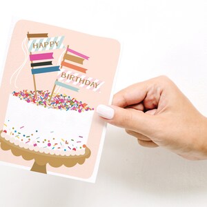 Happy Birthday Sprinkle Cake Greeting Card GRT0121 - Etsy