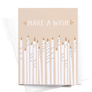 Make a Wish Birthday Candles Greeting Card – GRT0046 - Etsy