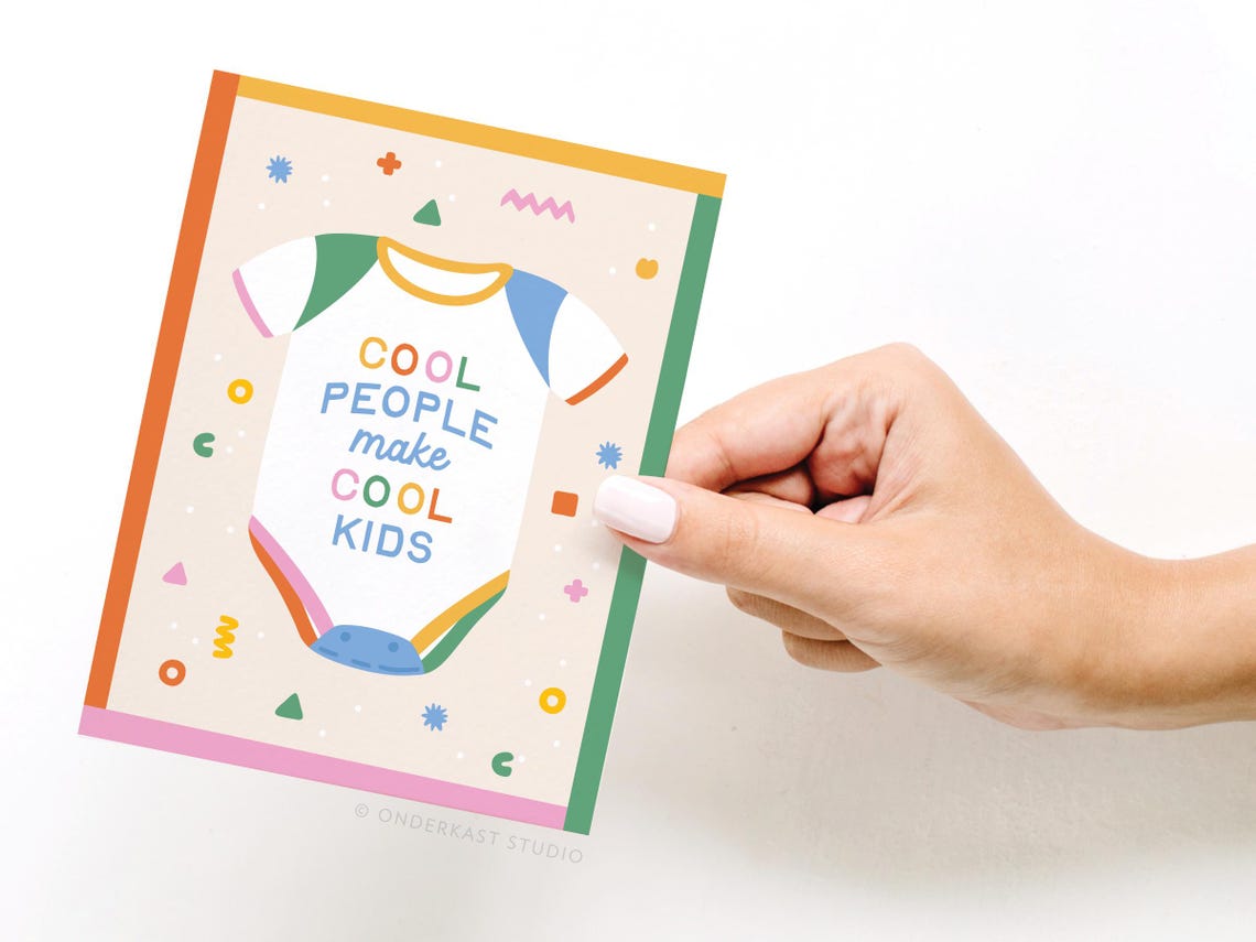 Cool People Make Cool Kids Greeting Card – GRT0494 - Etsy