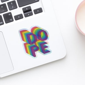 Dope Rainbow Holographic Funny Sticker Vinyl Die Cut Sticker - Etsy