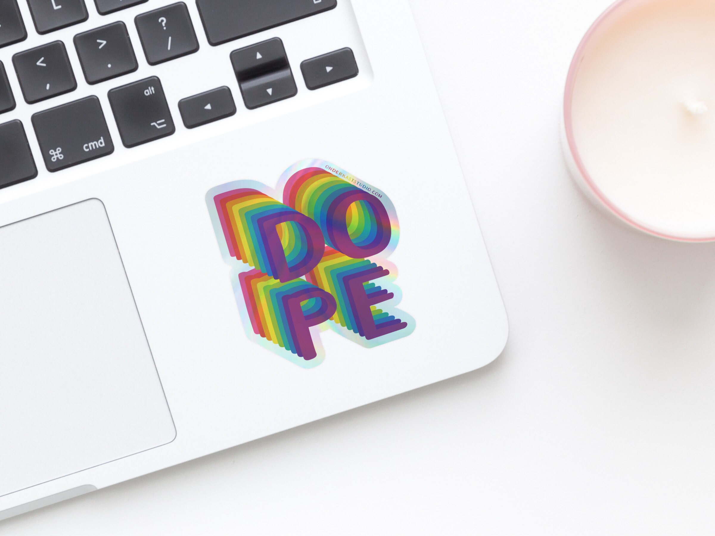 Dope Rainbow Holographic Funny Sticker Vinyl Die Cut Sticker | Etsy