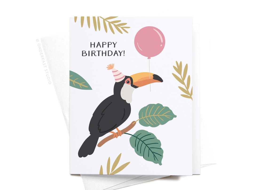 Happy Birthday Toucan Greeting Card GRT0323 - Etsy