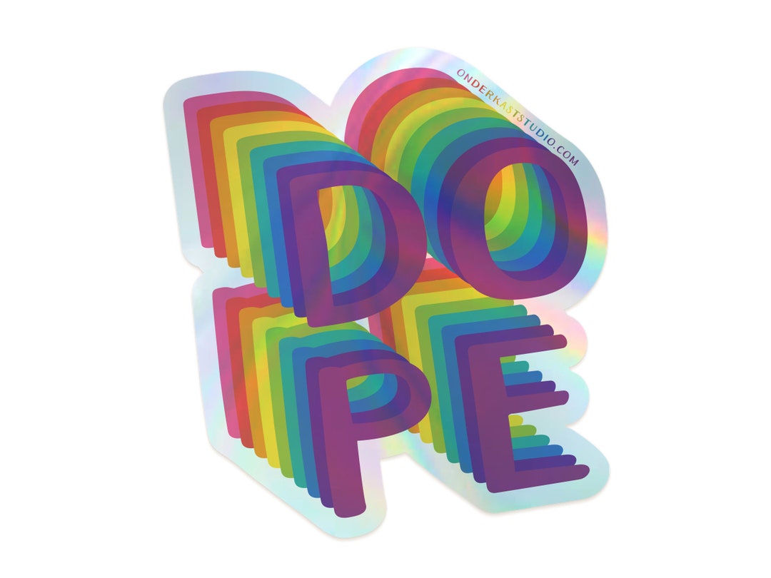 Dope Rainbow Holographic Funny Sticker Vinyl Die Cut Sticker - Etsy