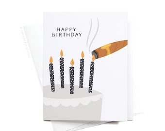 Cigar Birthday Card - Etsy
