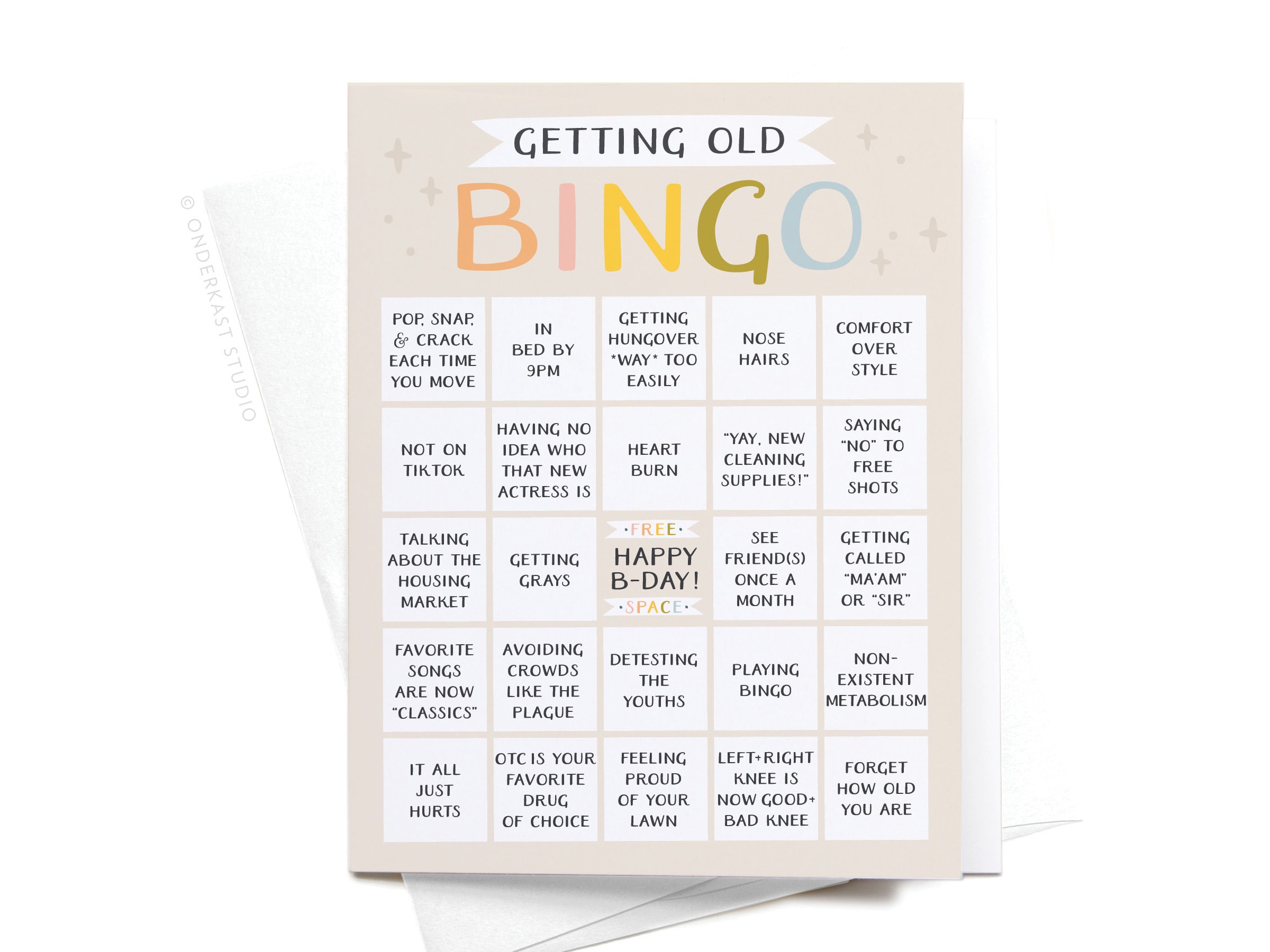 Getting Old Bingo Greeting Card GRT0370 - Etsy