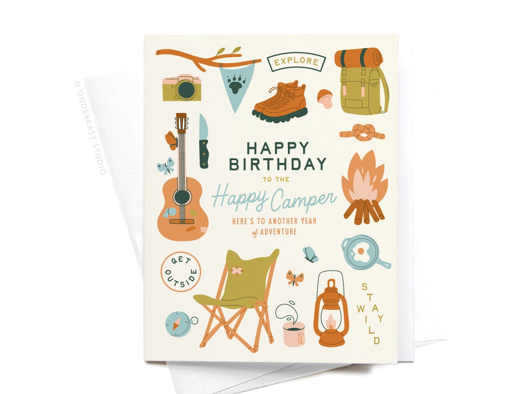 Happy Birthday to the Happy Camper Greeting Card GRT0485 - Etsy