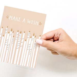 Make a Wish Birthday Candles Greeting Card – GRT0046 - Etsy
