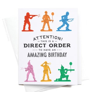 Direct Order Army Men Birthday Greeting Card GRT0478 - Etsy