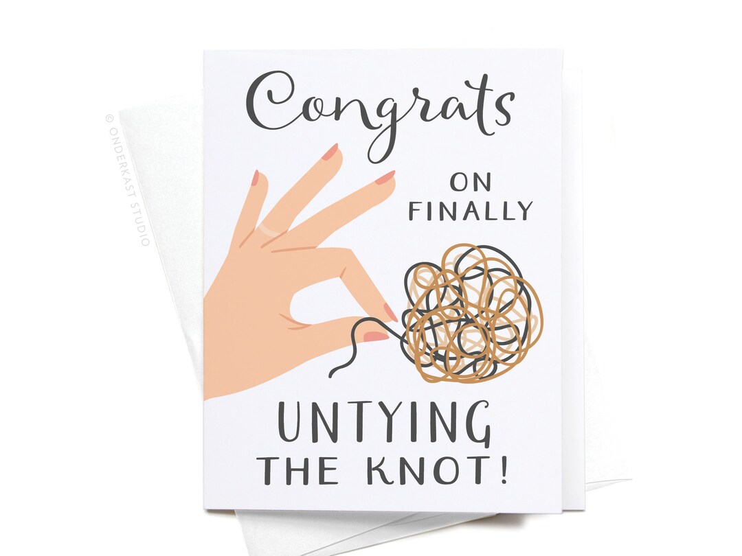 Congrats on Finally Untying the Knot Greeting Card GRT0197 - Etsy