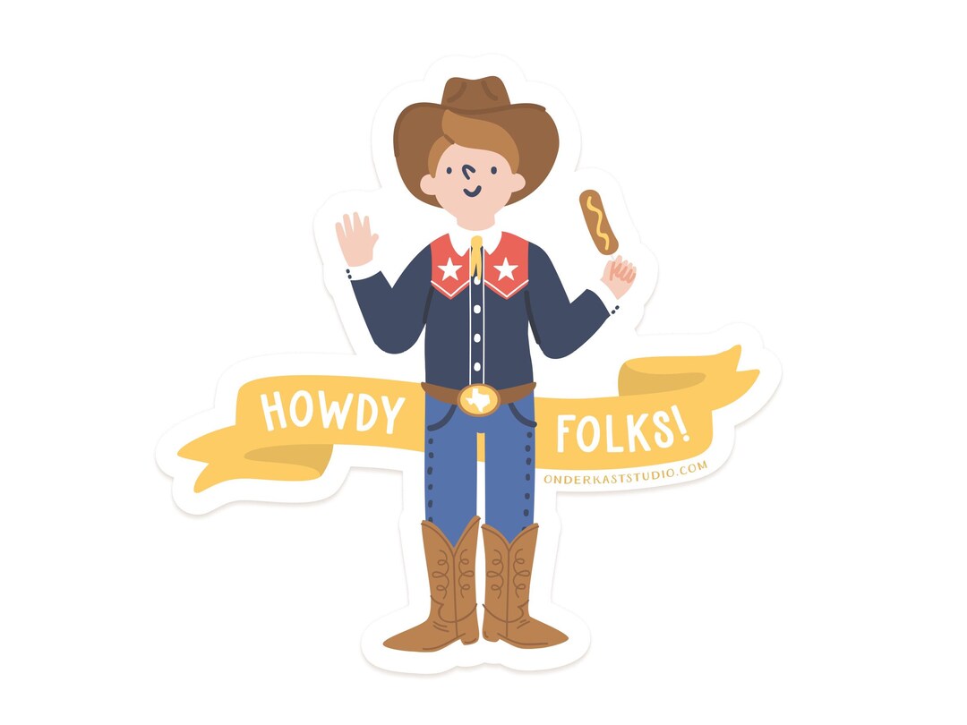 Howdy Folks Cowboy – STK0003 - Etsy