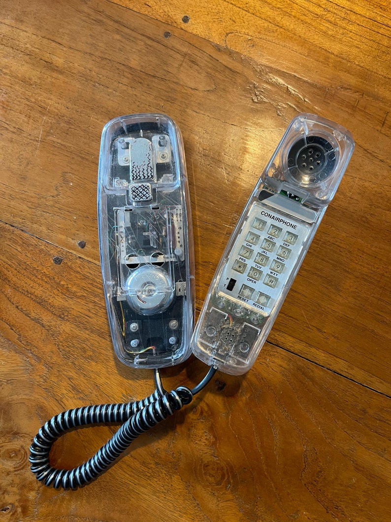 Vintage Conair Clear Landline Phone: 90s Retro Decor - Etsy