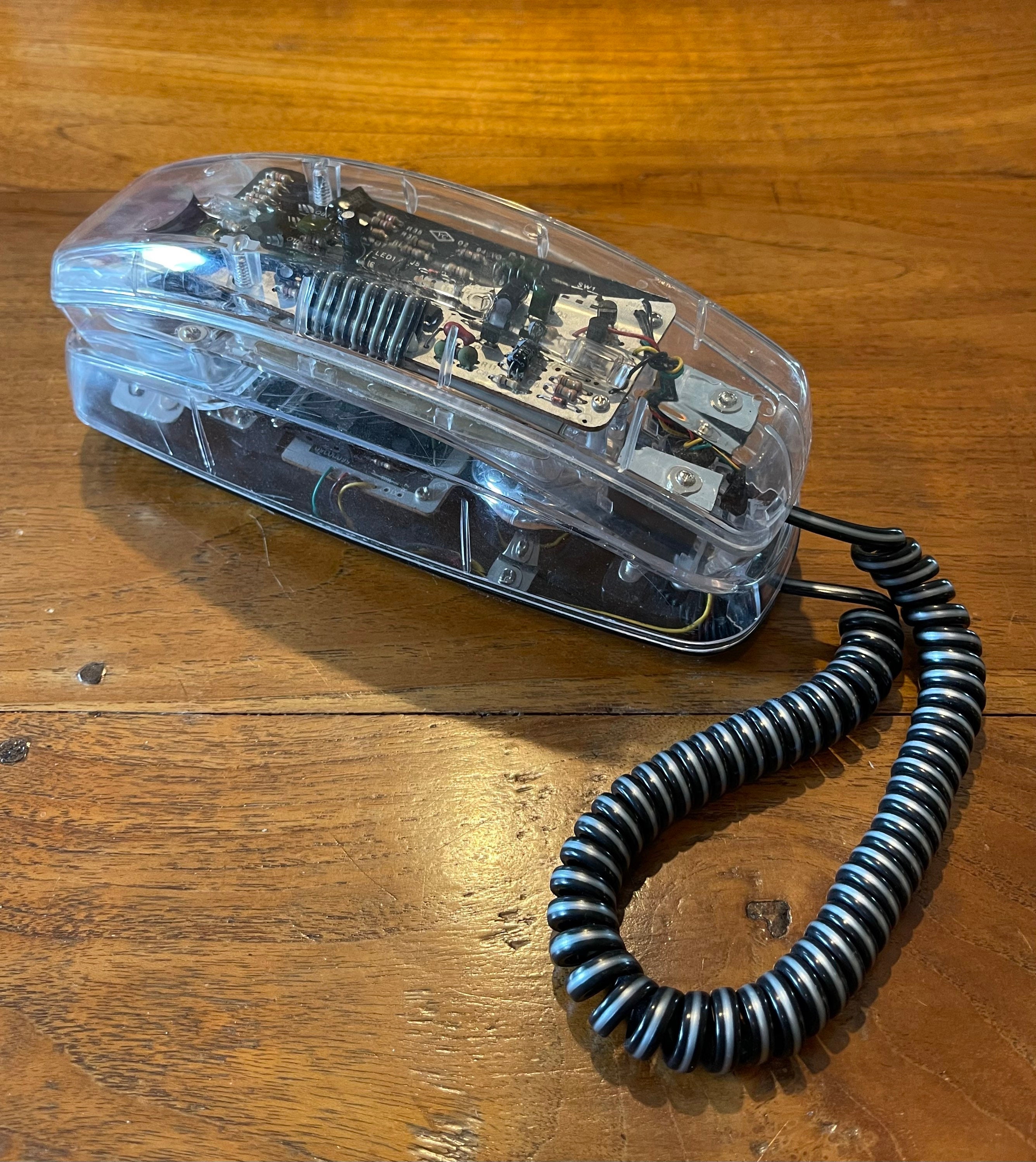 Vintage Conair Clear Landline Phone: 90s Retro Decor - Etsy