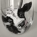 Hand Painted Cow Wine Glass - Etsy
