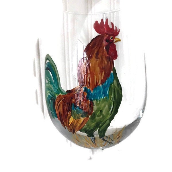 Hand Painted Chicken - Etsy
