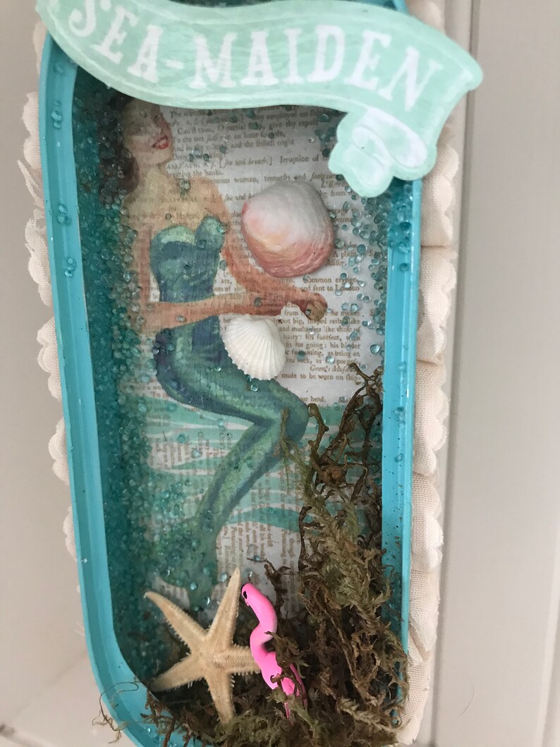 Mermaid Altered Tin | Etsy