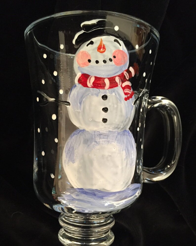 Snowman Wine Glass - Etsy