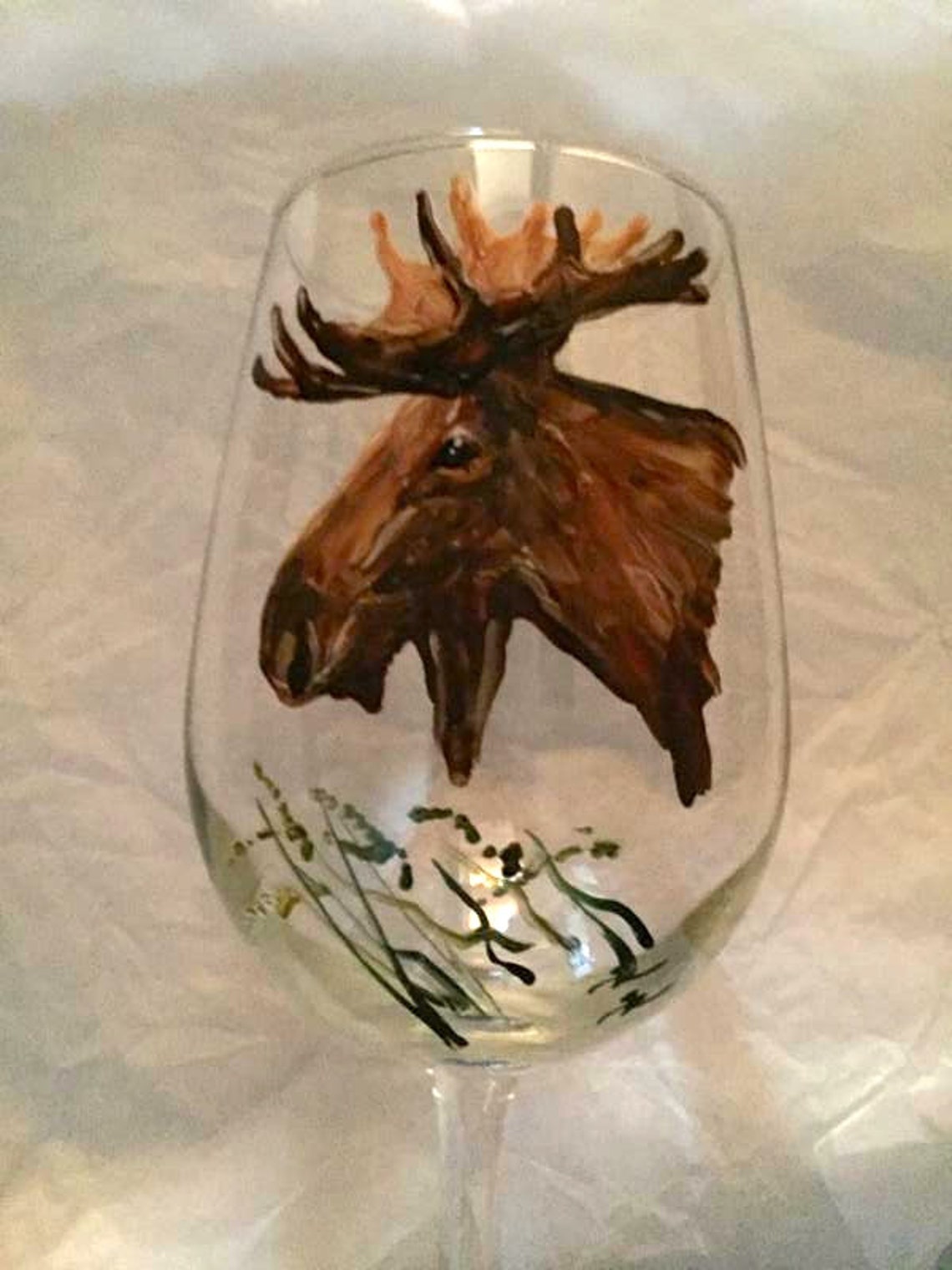 Moose Wine Glass - Etsy