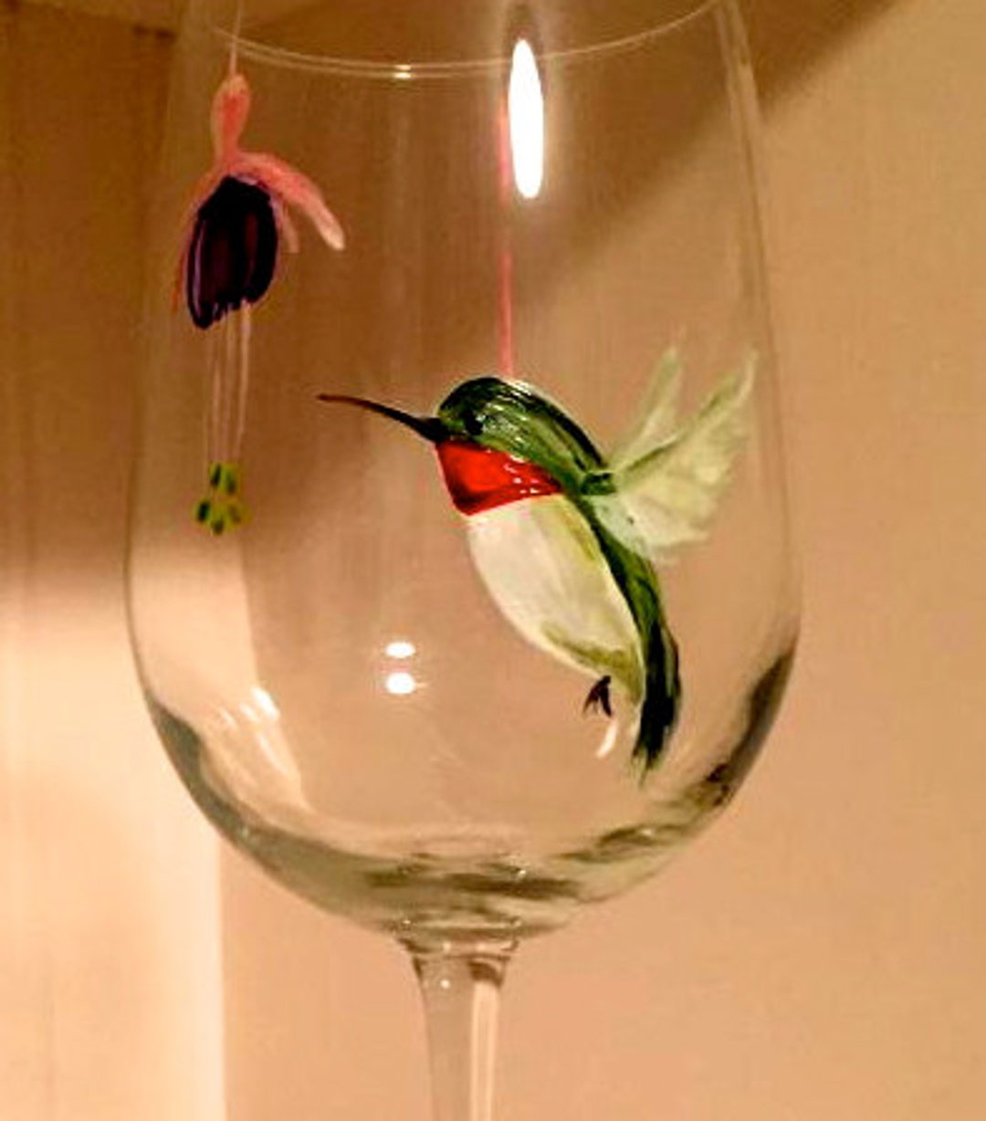 Hummingbird Wine Glass, Perfect Gift for Wine Lovers or Bird Lovers - Etsy