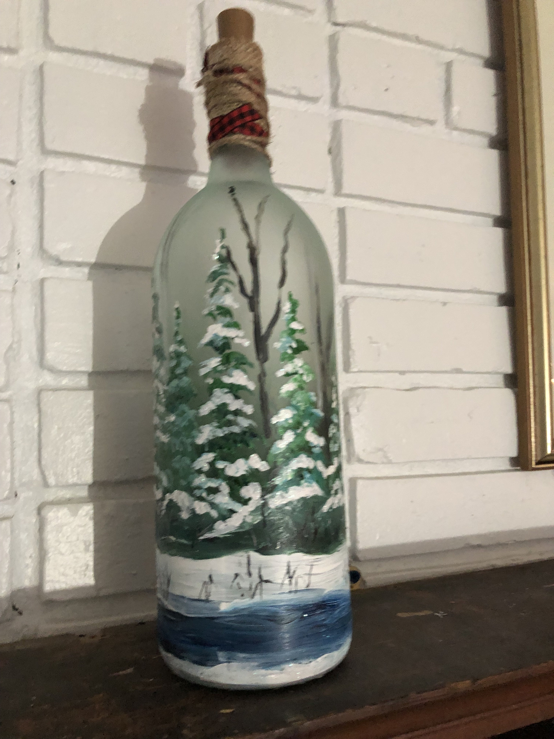 Lighted Moose Wine Bottle, Hand Painted - Etsy