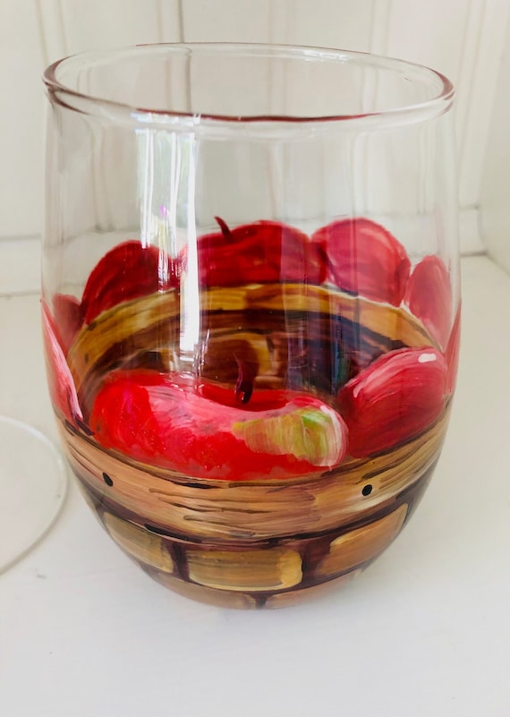 Apple Basket Wine Glass - Etsy