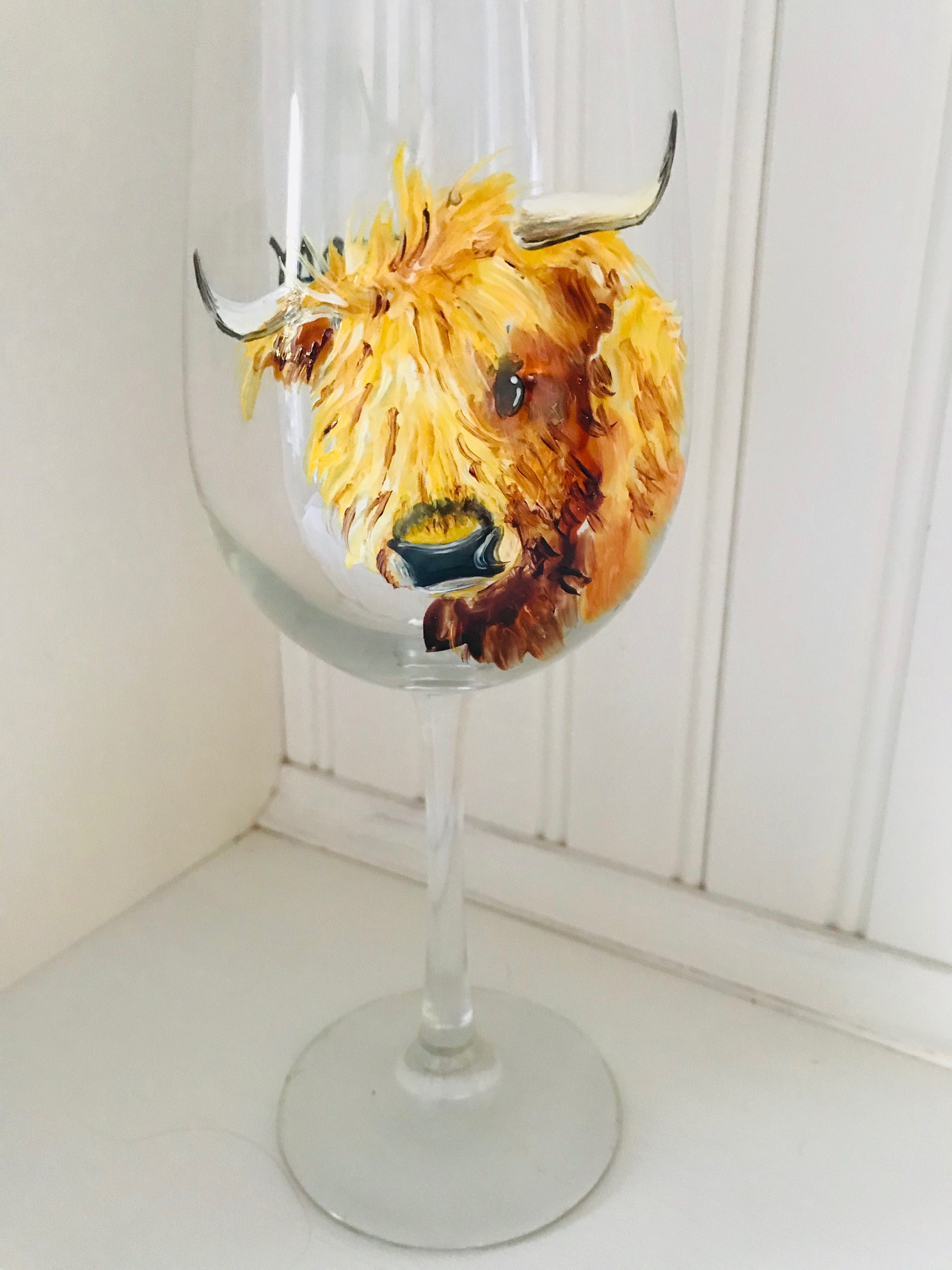 Cow Wine Glass - Etsy