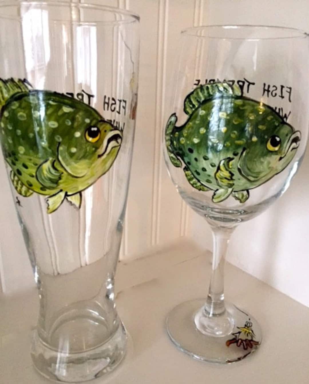 Fish Wine Glass or Beer Glass, Perfect Gift for Fisherman. - Etsy