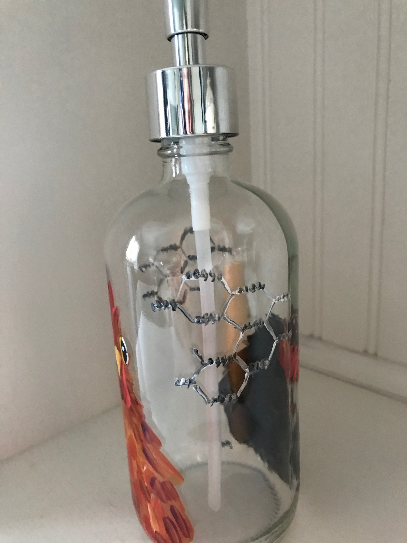 Chicken Soap Dispenser Hand Painted - Etsy