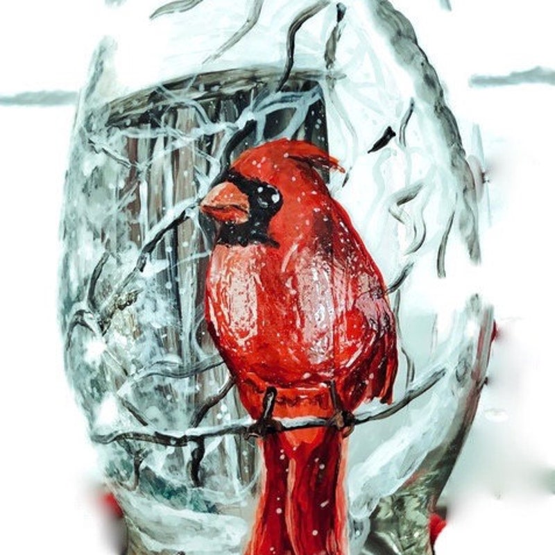 Hand Painted Cardinal - Etsy