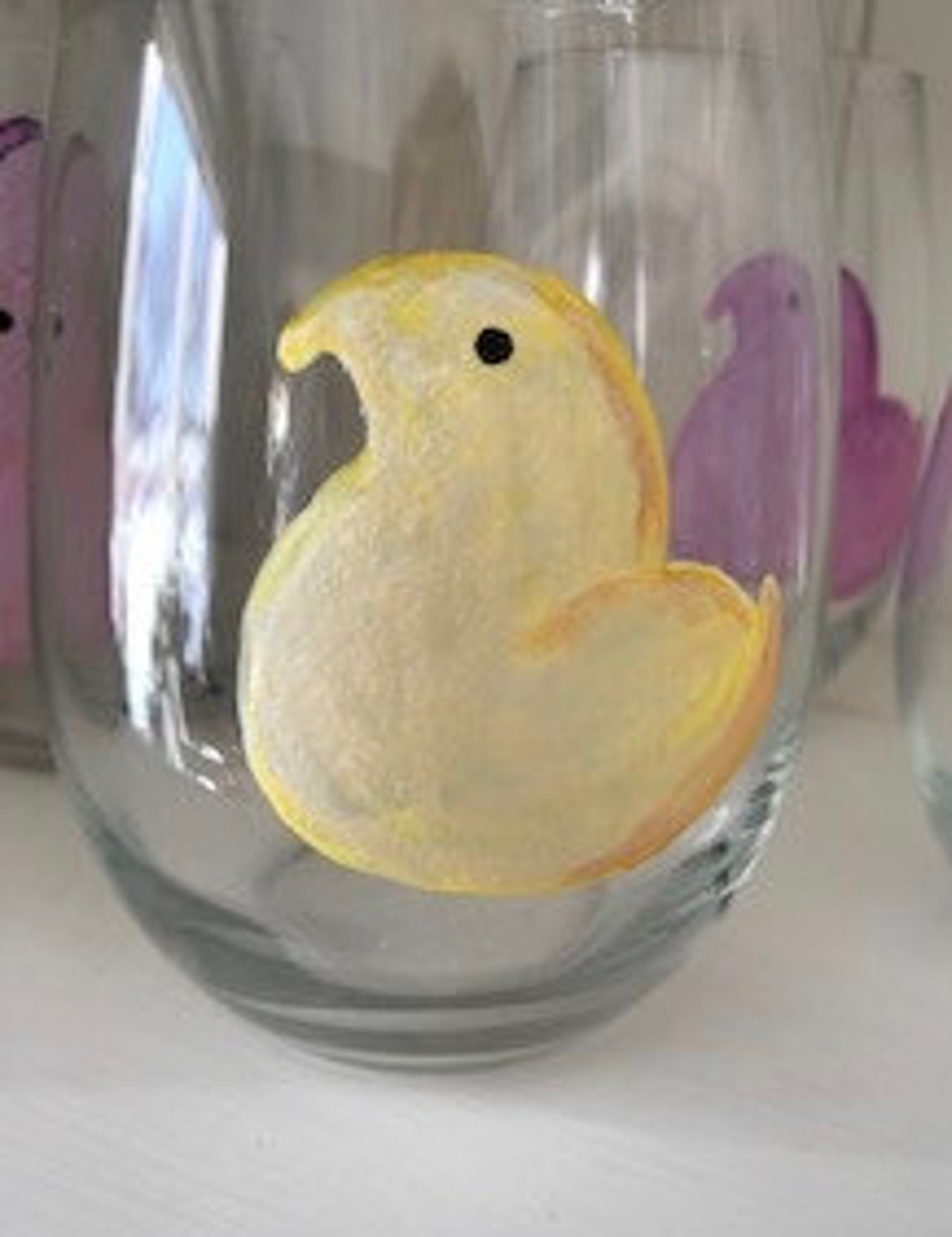 Easter Peep Wineglass - Etsy