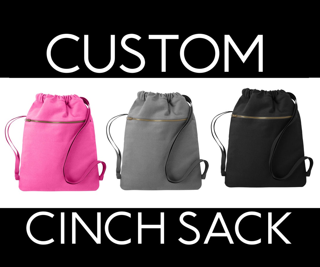 Custom Cinch Sack- Drawstring Bag- Design Your Own Bag - Etsy