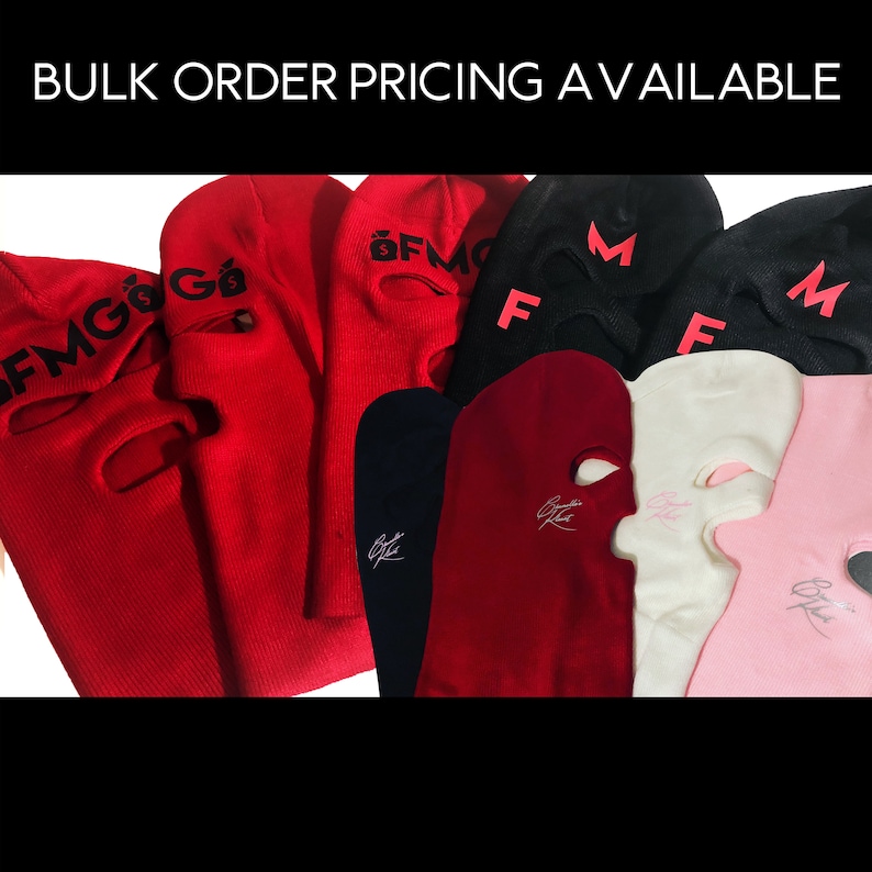 Custom Ski Mask Design Your Own Mask Multiple Color - Etsy