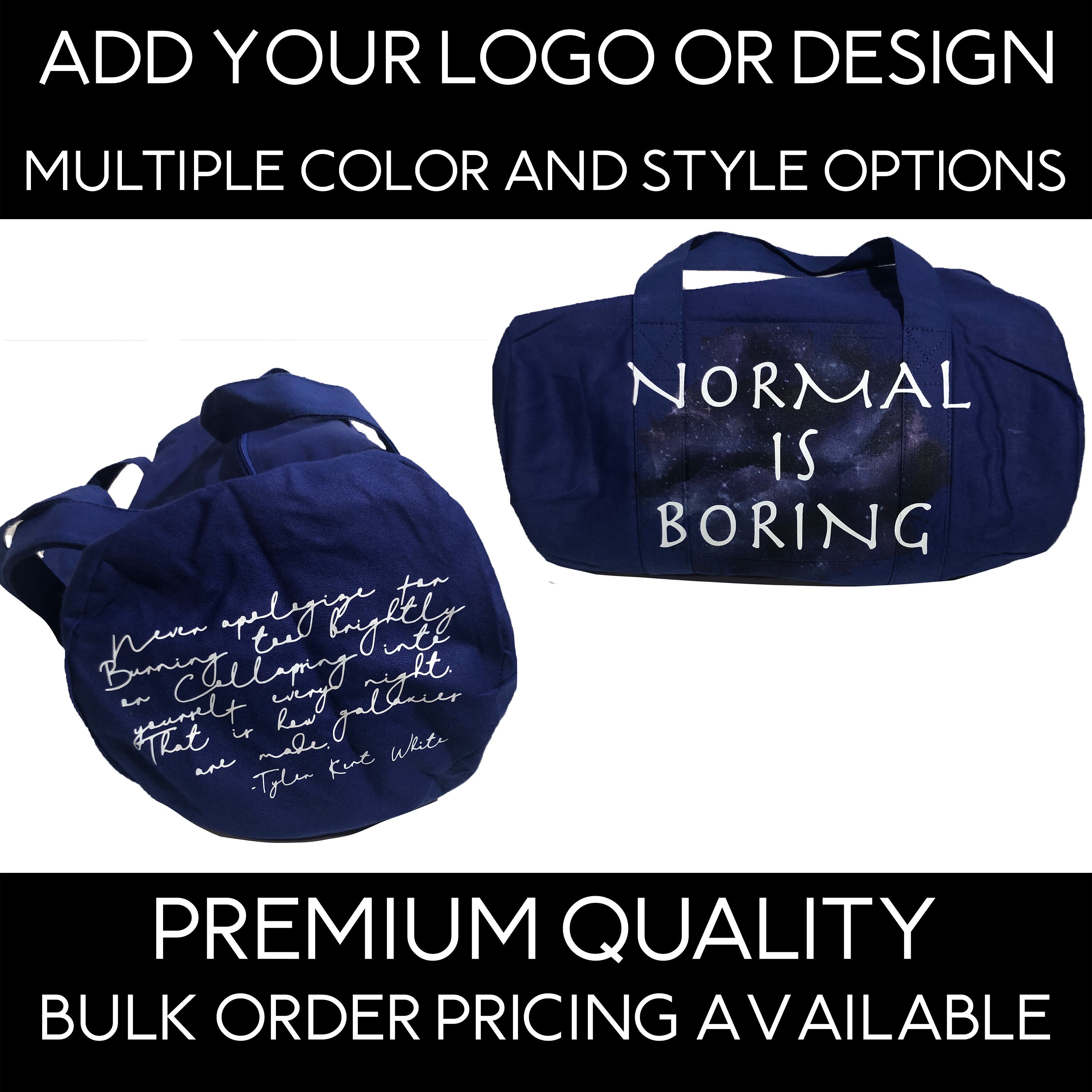 Custom Large Square Duffel Bag-- Add Your Logo/design-- Multiple Color ...