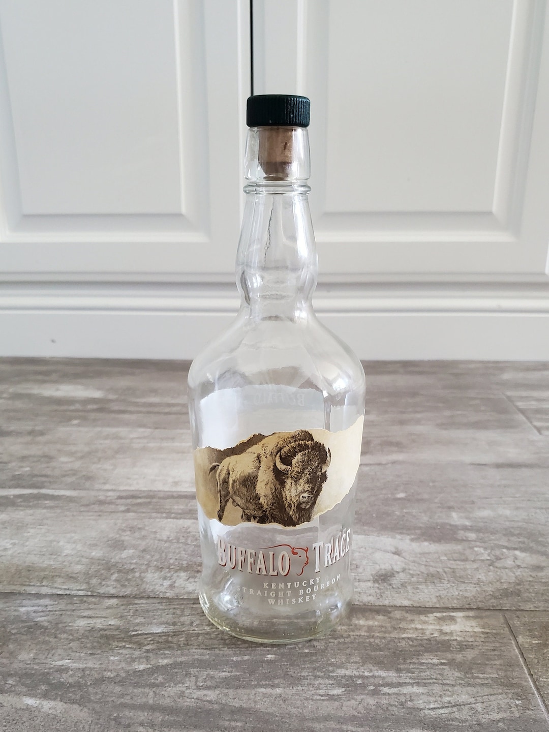 Empty Buffalo Trace Whisky Bottle / Recycled Glass Liquor - Etsy