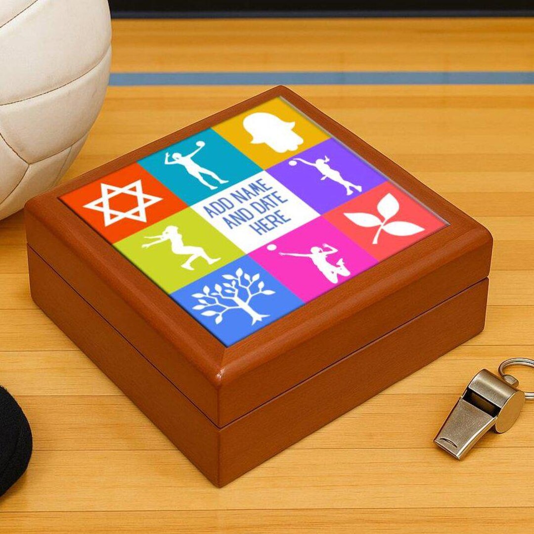 Personalized Bat Mitzvah Keepsake Box: Volleyball Theme - Etsy