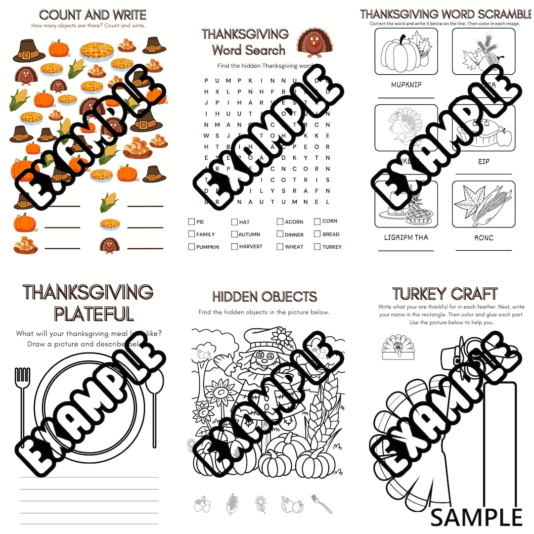 15 Pages of Thanksgiving Activities for 1st, 2nd, 3rd Grade Homeschool ...