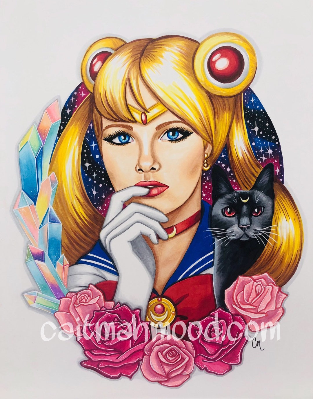 Sailor Moon Fan Art Print Of Sailor Moon Anime Fan Art Anime Etsy